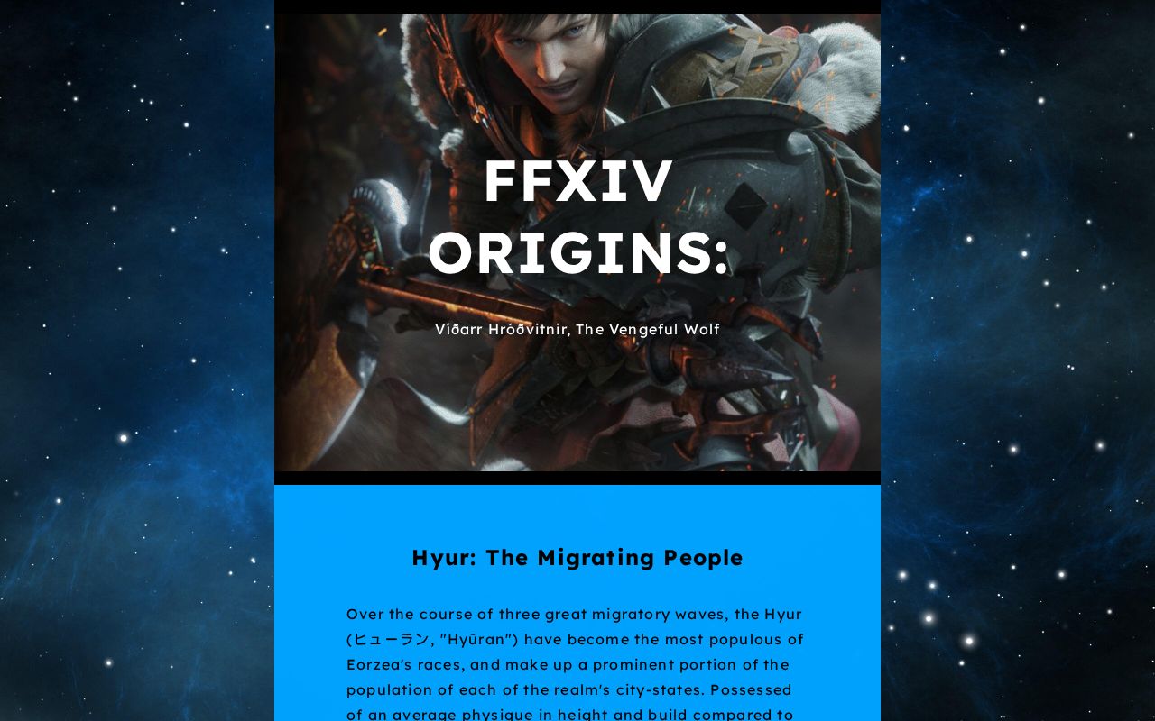 Final Fantasy XIV: Origins